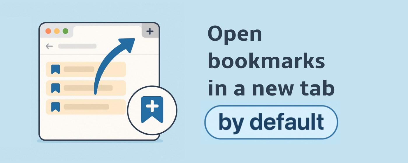 Open Bookmarks in New Tab — Left-Click