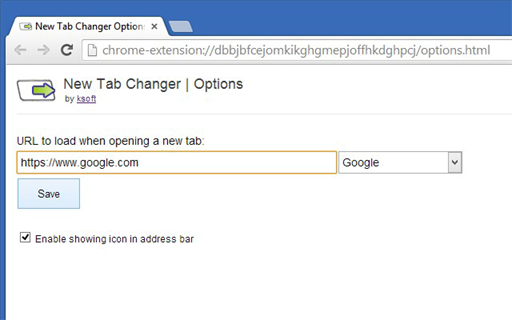 New Tab Changer - Custom New Tab URL Loader
