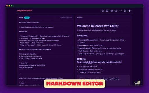 Markdown Editor for Edge™ – Easy GitHub-Flavored Markdown
