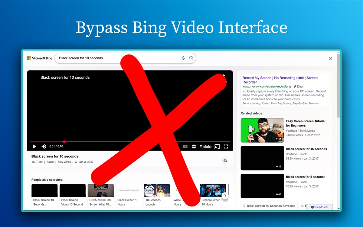 Bing Video Redirector - Jump to YouTube Fast