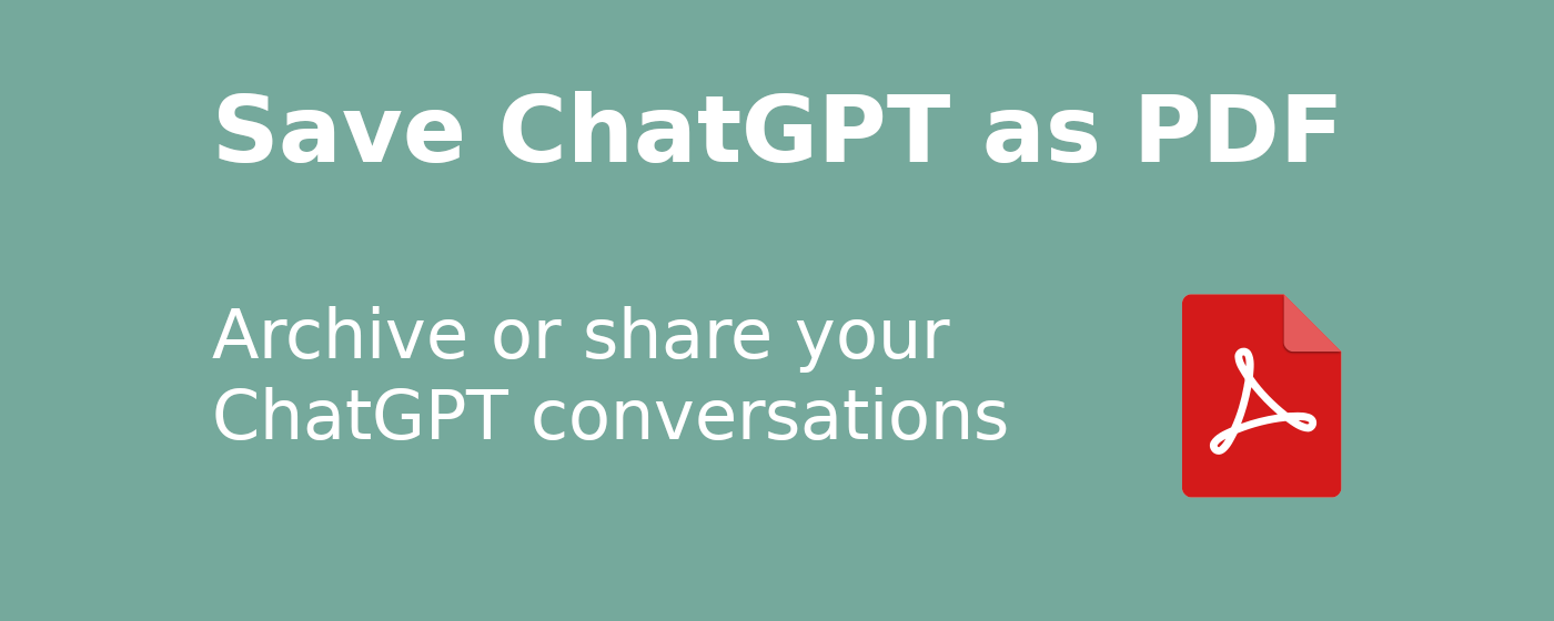 ChatGPT to PDF by PDFCrowd - Save Chats as PDFs