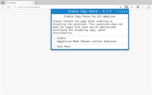 Enable Copy Paste - Restore Copy Paste on Disabled Sites