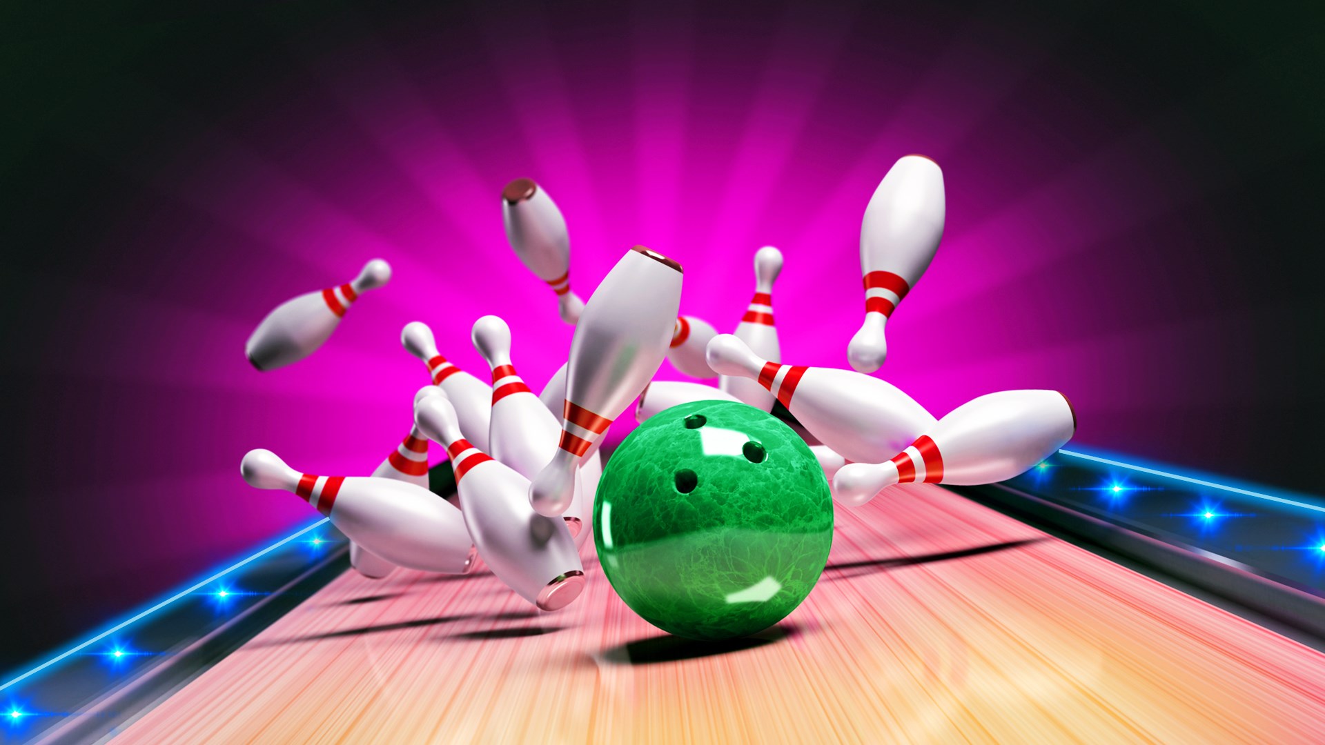 Pink Bowling Background