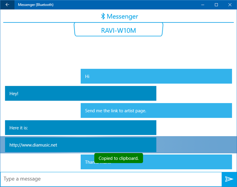 Messenger (Bluetooth) (by Ravi Verman) - (Windows Apps) — AppAgg