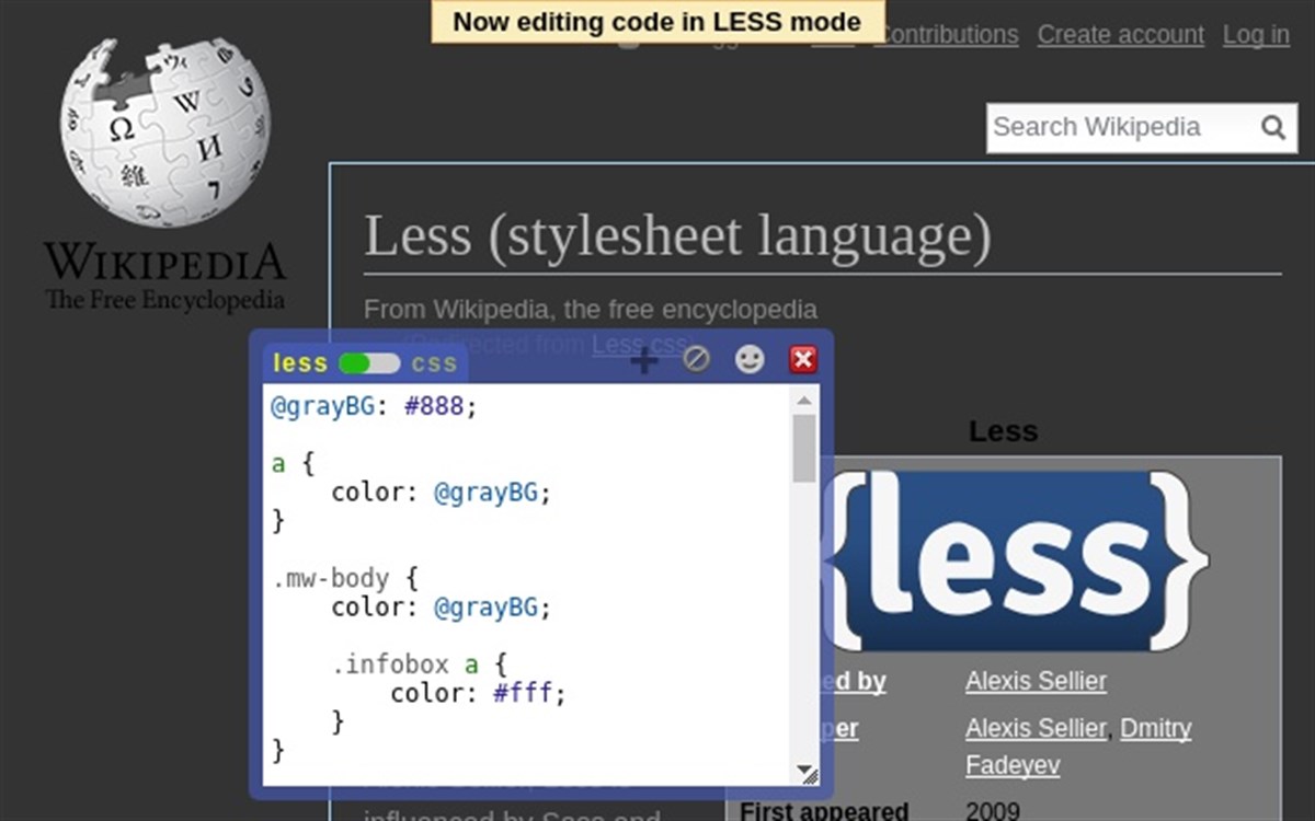 Live editor for CSS, Less & Sass - Magic CSS - Complemento de edge