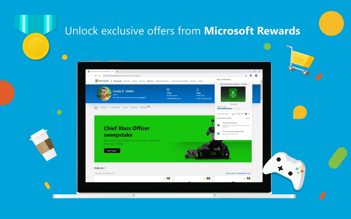 Microsoft Rewards Extension – Earn & Track Points Daily