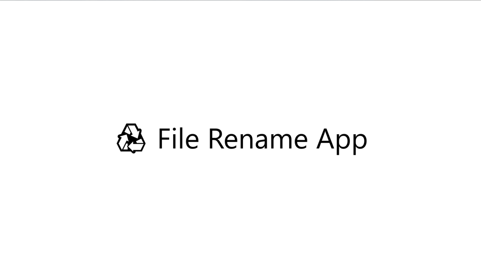 File Rename App (by bbon) - (Windows Apps) — AppAgg