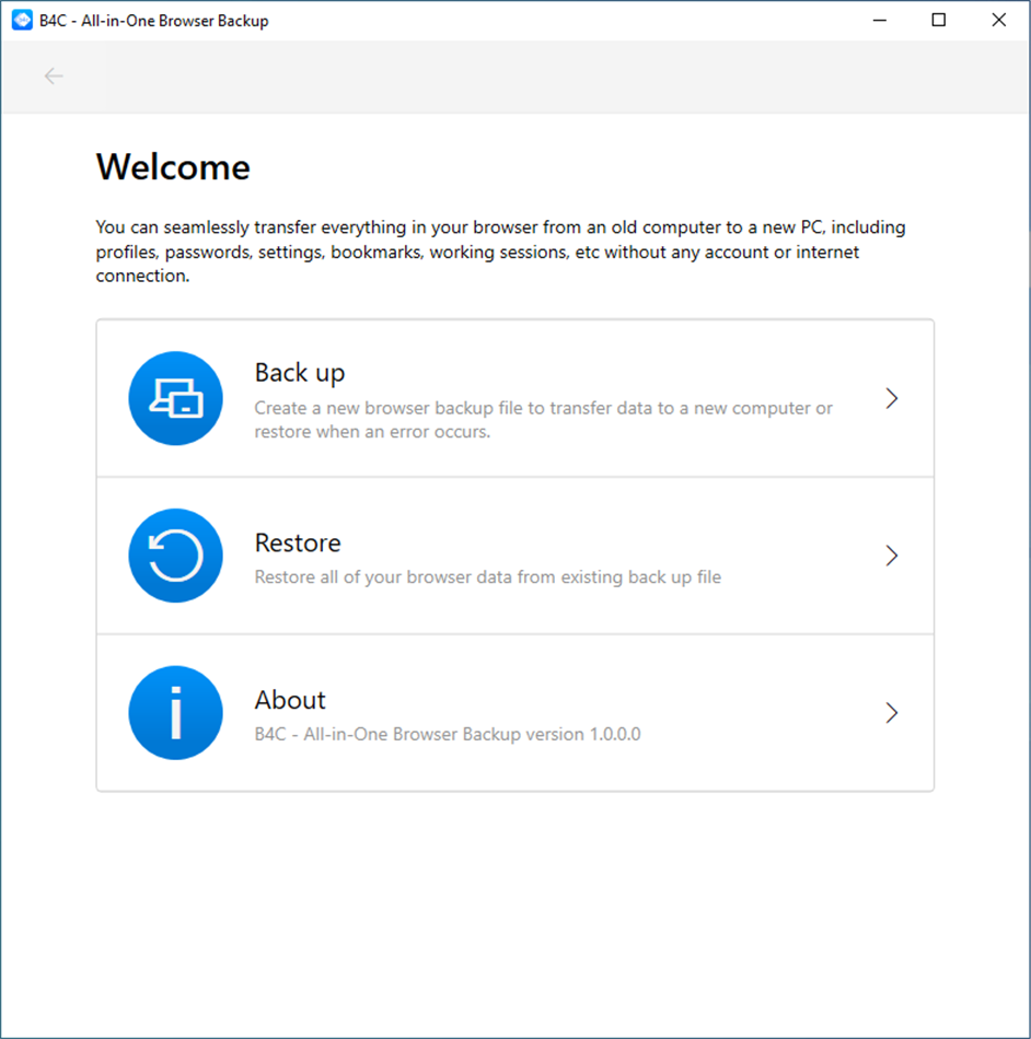 B4C - All-in-One Browser Backup for Chromer (by B4C Studio) - (Windows Apps) — AppAgg