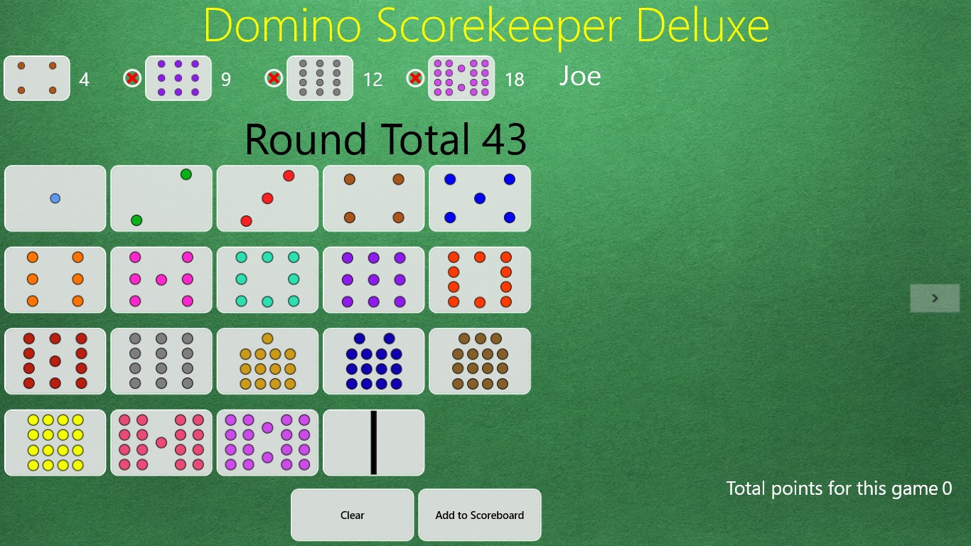 Domino Scorekeeper Deluxe for Windows 10