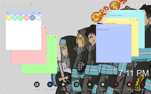 Fire Force Desktop Wallpapers - New Tab Extension