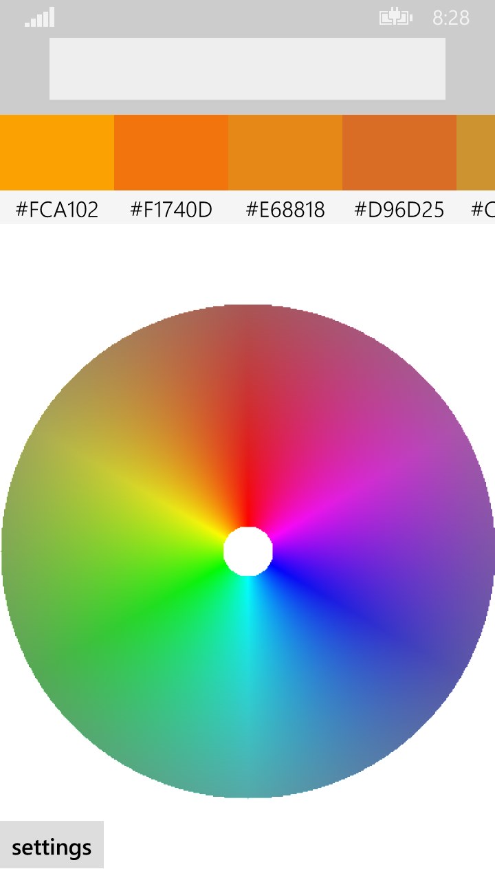Color Wheel Program for Windows 10 Mobile