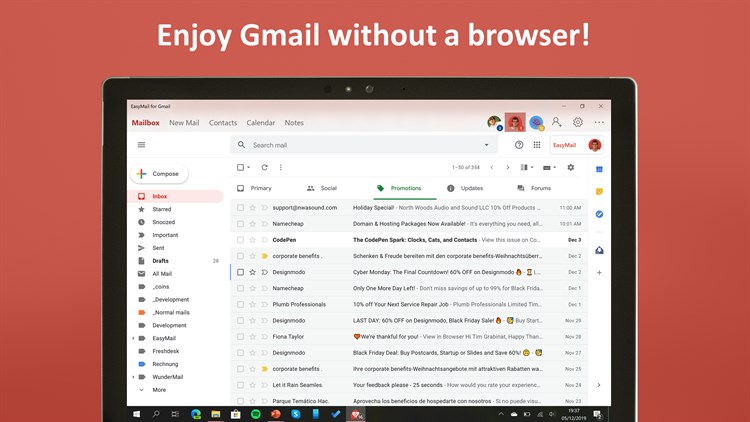 EasyMail - Email client de Tim Grabinat - (Windows Aplicaciones) — AppAgg