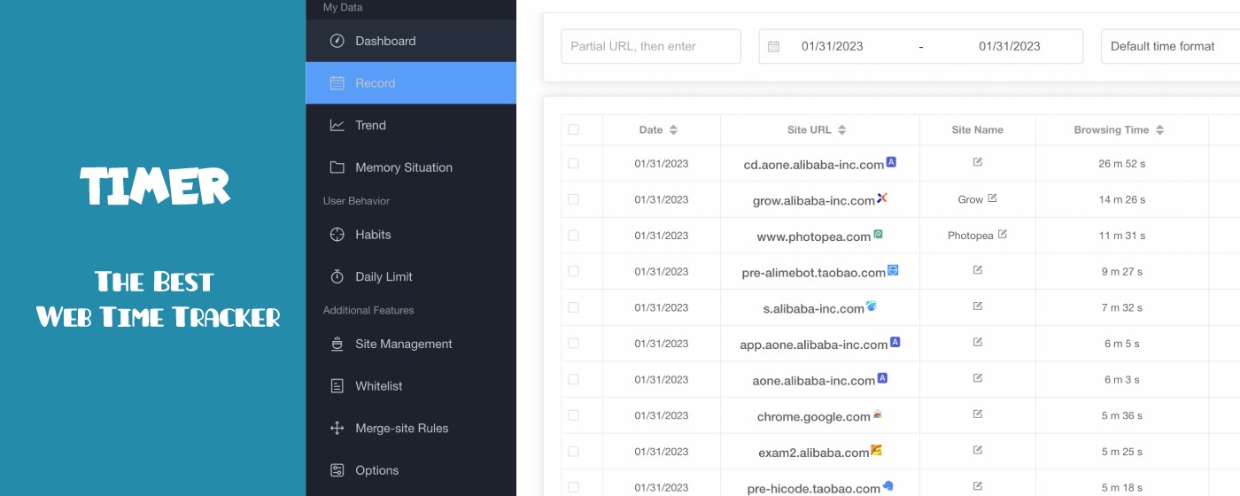 Browser Time Tracker — Web Habit Builder