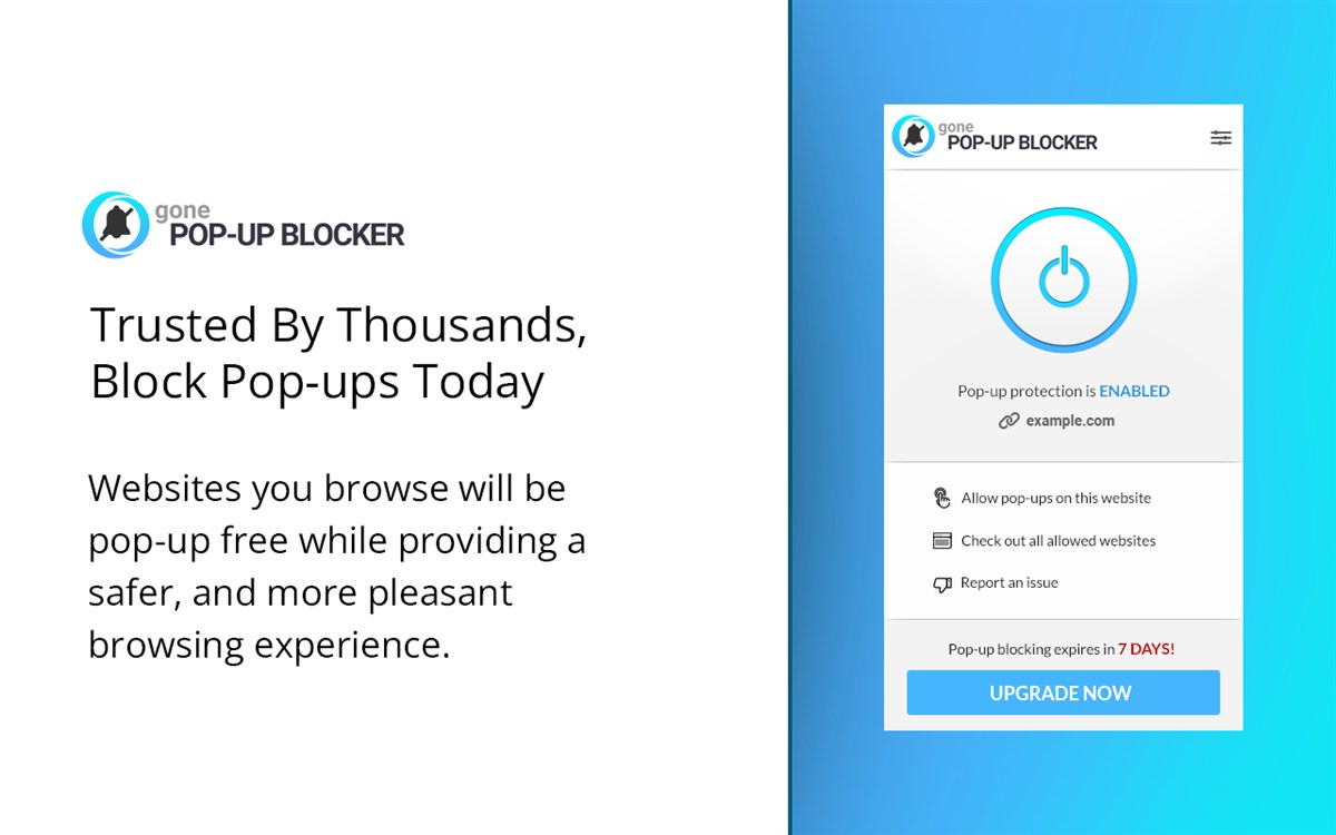Gone Pop-up Blocker Estatísticas, Downloads e Verificação de Segurança ...