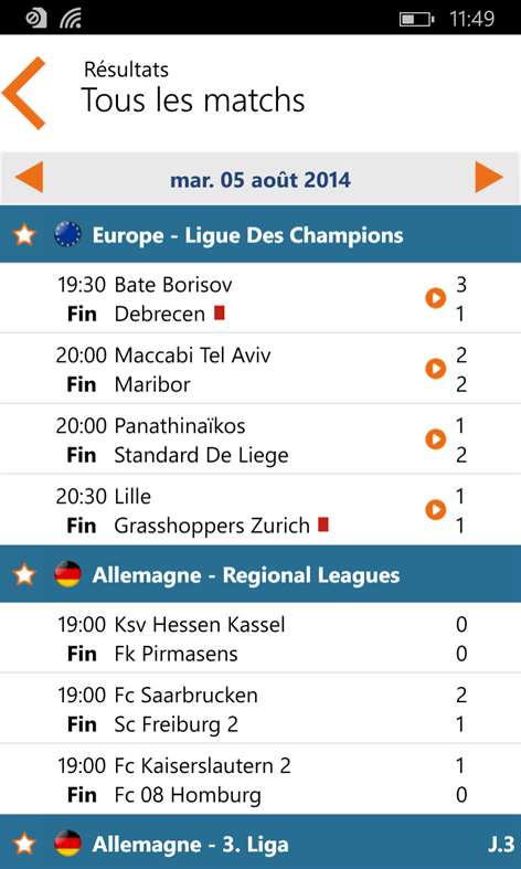 Recevoir Scores en Direct - Livescore SportyTrader Foot - Microsoft ...