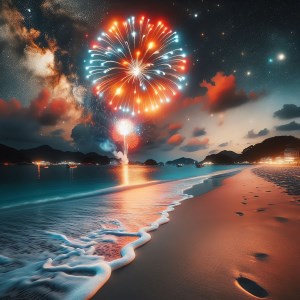 Fireworks Over Beach - Microsoft Edge Addons