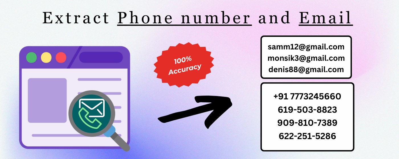 Phone Number Extractor & Email Finder Chrome Extension