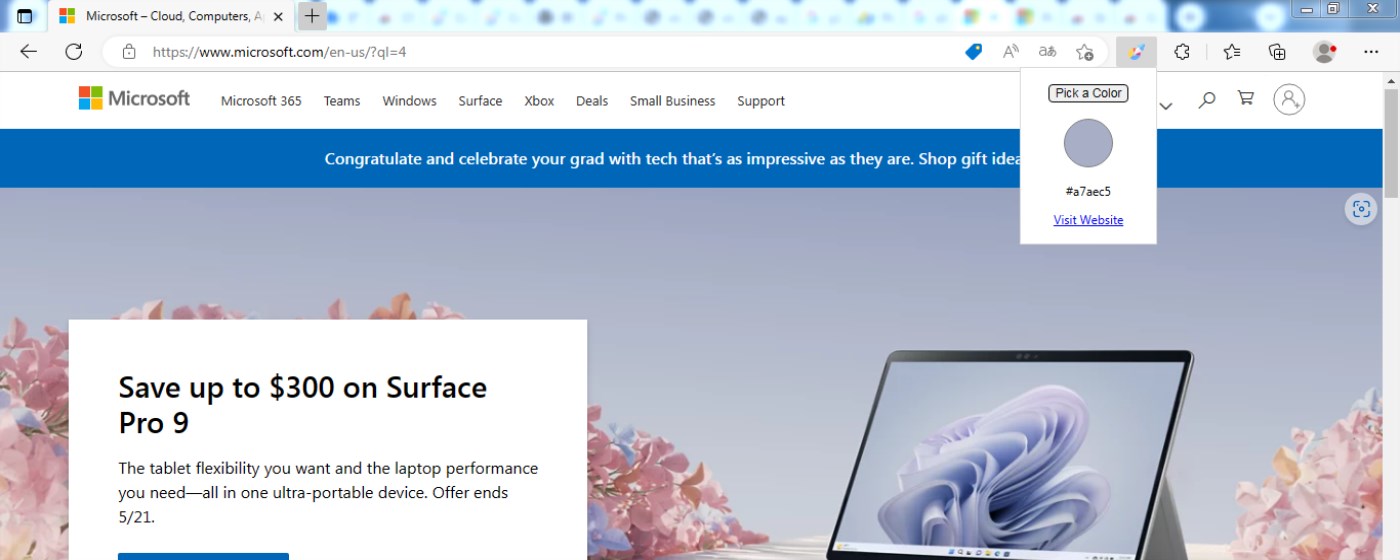 Color Picker For Edge - Hex & Desktop EyeDropper