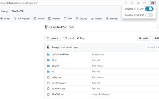 Disable-CSP: Easily Disable Content-Security-Policy Headers