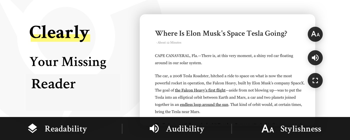 Clearly Reader - AI-Powered Web Reader Extension