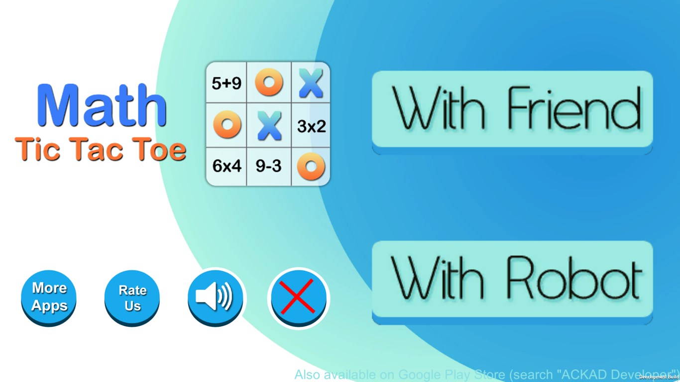 Tic Tac Toe - Math 게시자 ‪ACKAD Developer‬ - (Windows 게임) — AppAgg