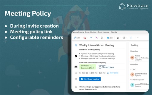 Meeting Cost for Microsoft Outlook™ – Track & Save