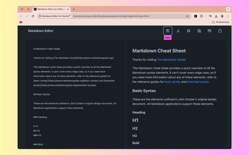 Markdown Editor for Edge™ – Easy GitHub-Flavored Markdown