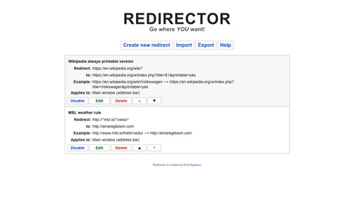 Redirector: Auto Redirect Pages by Custom Rules