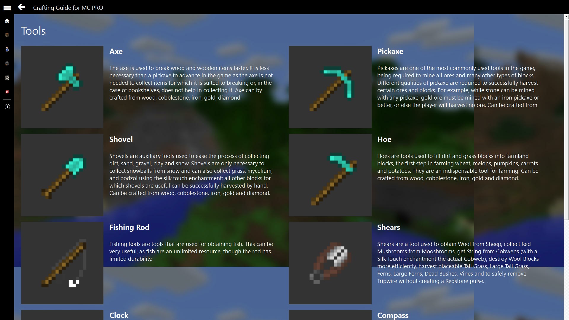 Minecraft Crafting Guide Tools