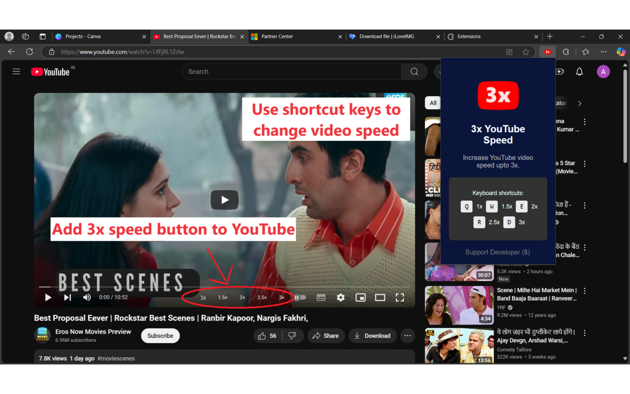 3x YouTube Speed for Edge - ifmmefgdiilmhpnciiegnifpbpnhodgd - Extpose