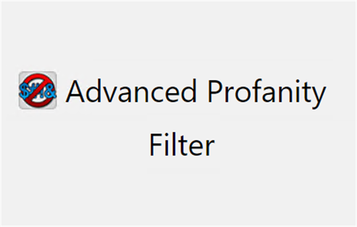Advanced Profanity Filter - Clean Web Browsing