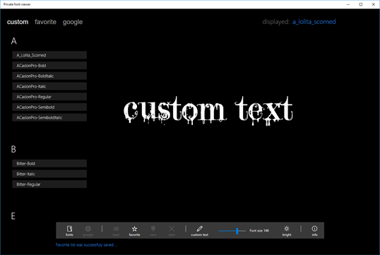 Windows Font Viewer
