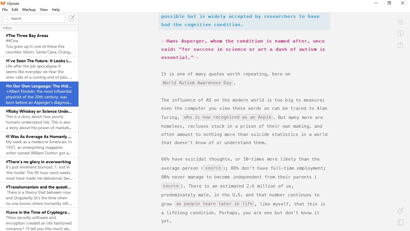 Ulysses - Elegant, Distraction-Free Writing App for Windows 10