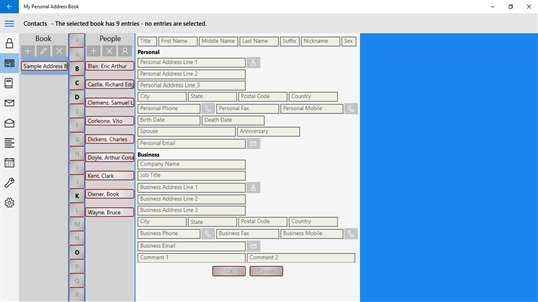 My Personal Address Book for Windows 10 PC free download | TopWinData.com