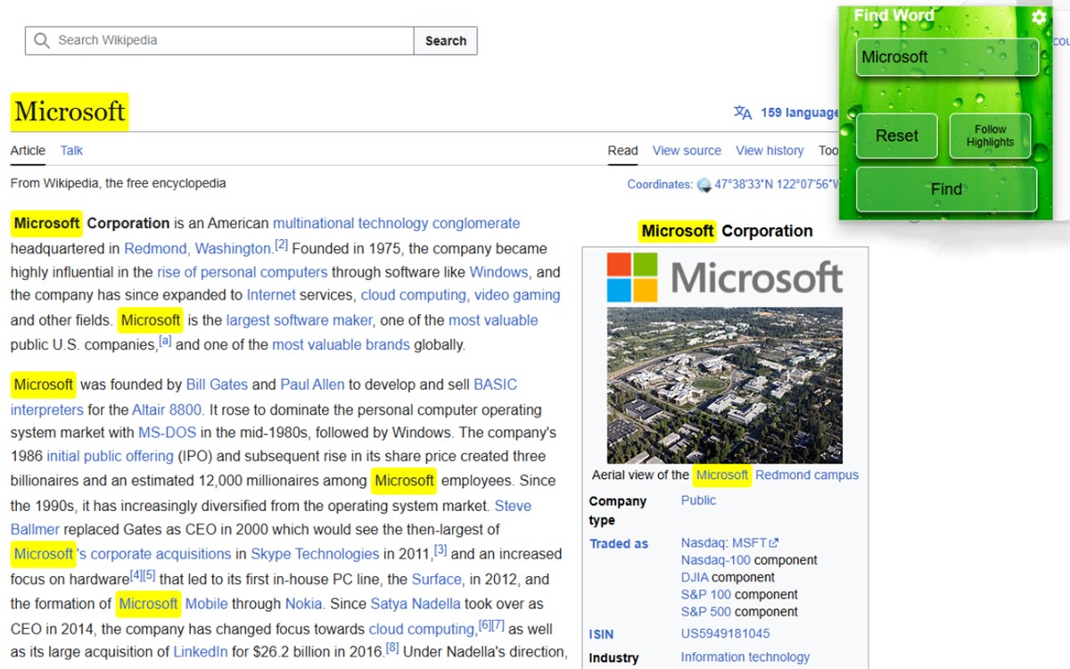 Word Finder Extension: Highlight & Navigate Words