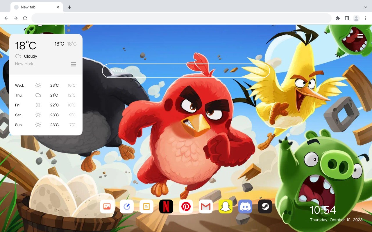 "Angry Birds" 4K Theme Wallpaper HomePage - Add-on Download