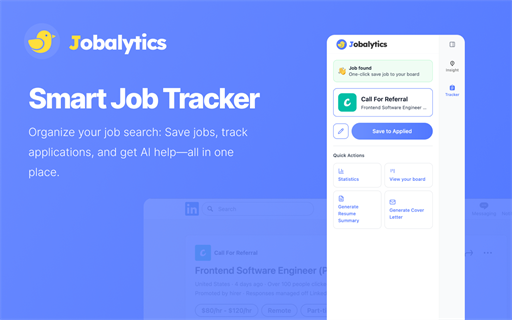 Jobalytics: ATS Resume Checker & Tracker