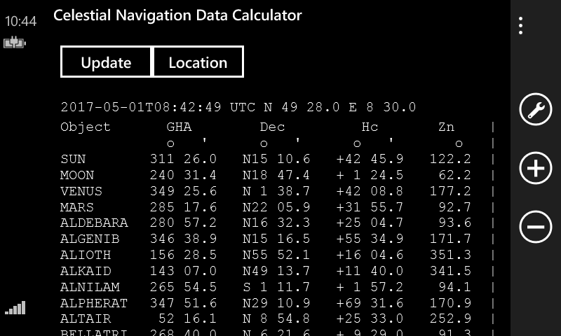 Celestial Navigation Calculator - lasopamagic