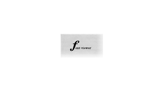 Windows Font Viewer