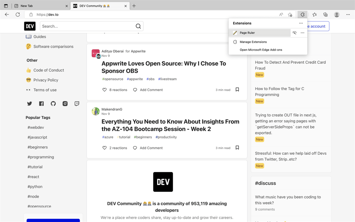 Page Ruler - Edge 插件