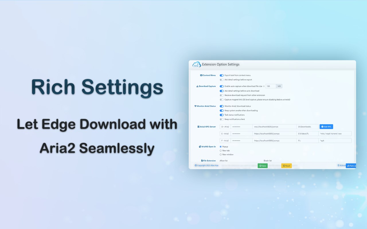 Aria2 Explorer - Microsoft Edge Addons