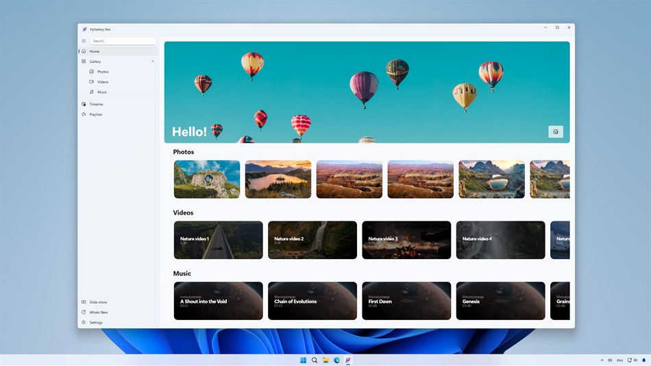 FlyGallery - Photos, Videos and Music Gallery (von FourSoft) - (Windows Apps) — AppAgg