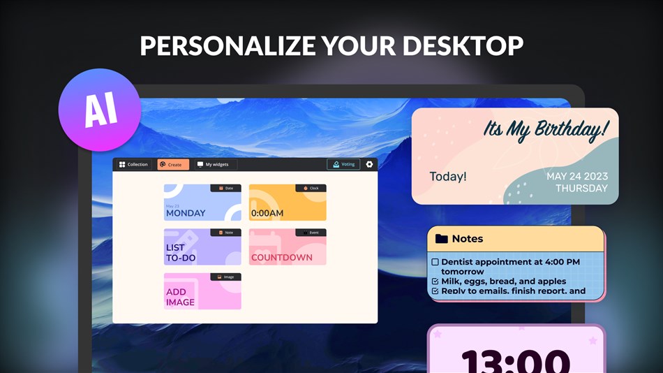 Custom Desktop Widgets - Full Personalization (by Exceed Technologies ...