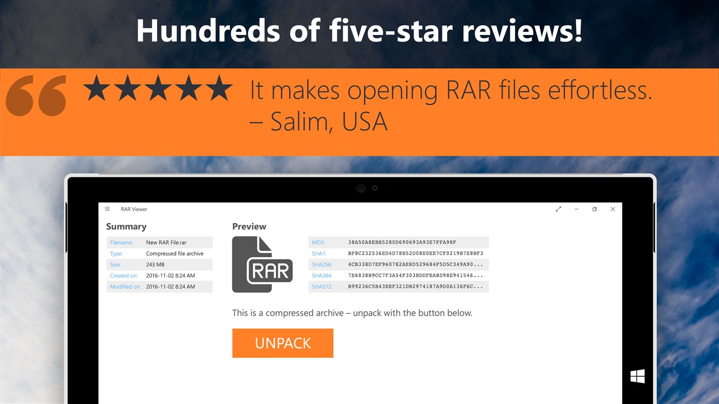 RAR Extractor (by Ballard App Craftery) - (Windows Apps) — AppAgg
