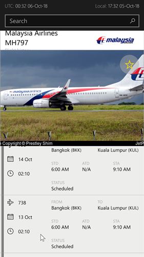Obtenha informações sobre voos em tempo real no Windows 10, Flights ...