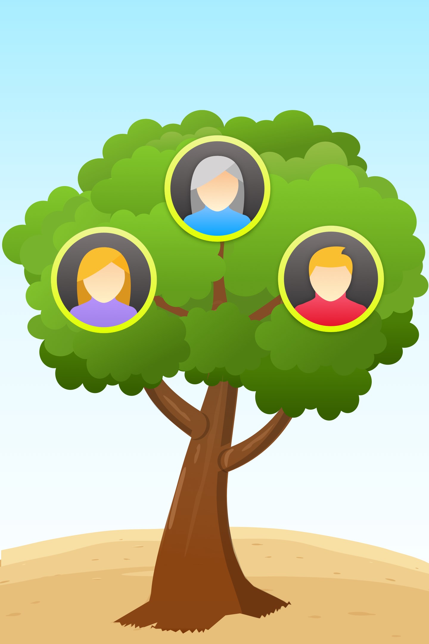 Cartoon Family Tree With Branches