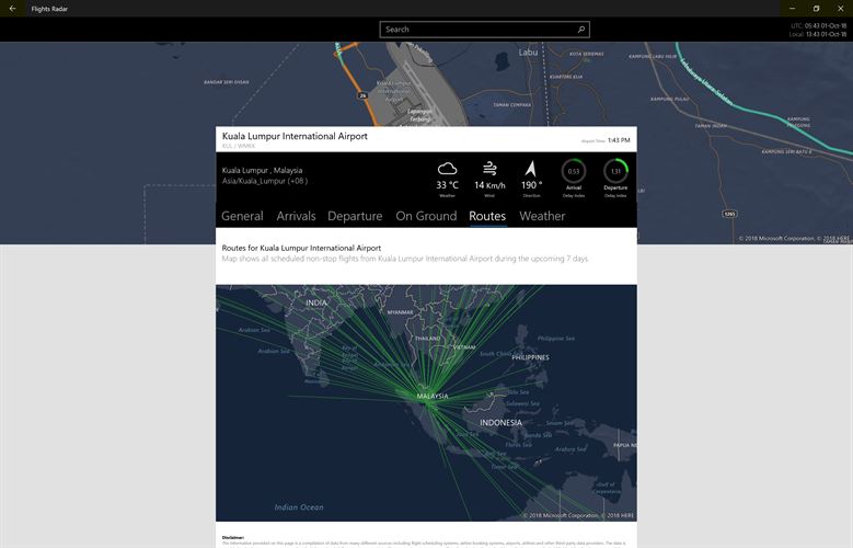 Obtenha informações sobre voos em tempo real no Windows 10, Flights ...