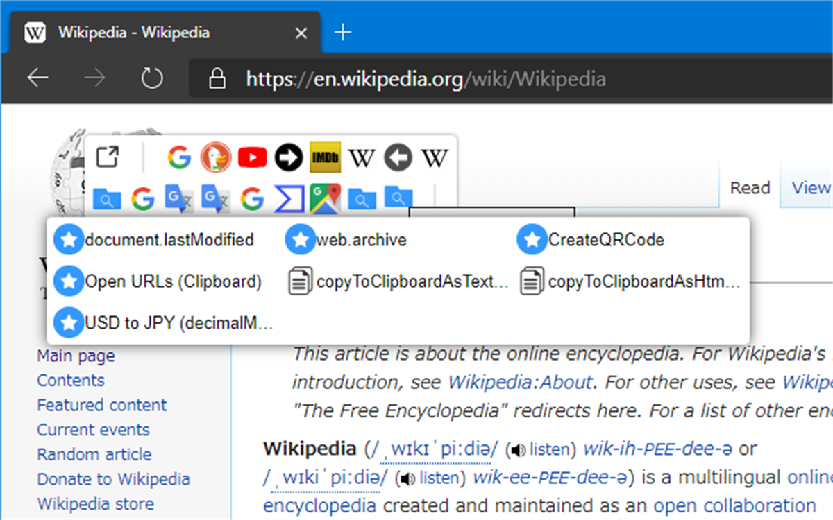 Search from Popup or ContextMenu - Quick Web Search Tool