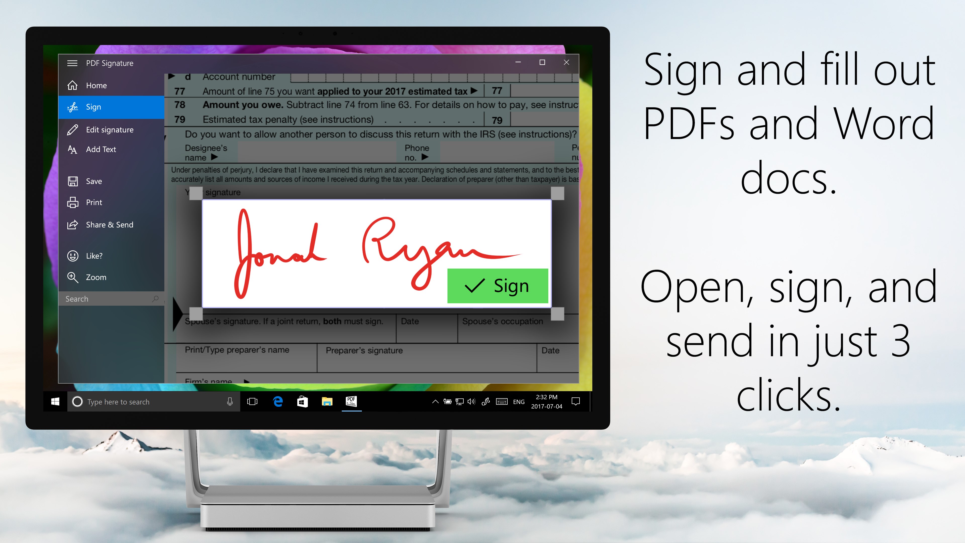 Sign sales pro PDF APP