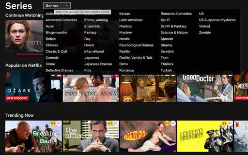 Trim: IMDB Ratings on Netflix & Prime Video